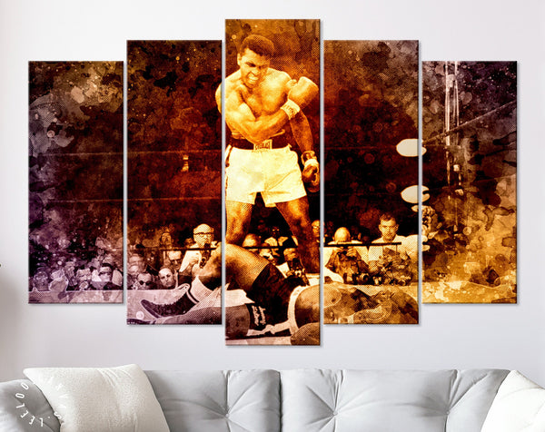 Muhammad Ali Sonny Liston Iconic Moment Canvas Print // Muhammad Ali v ...